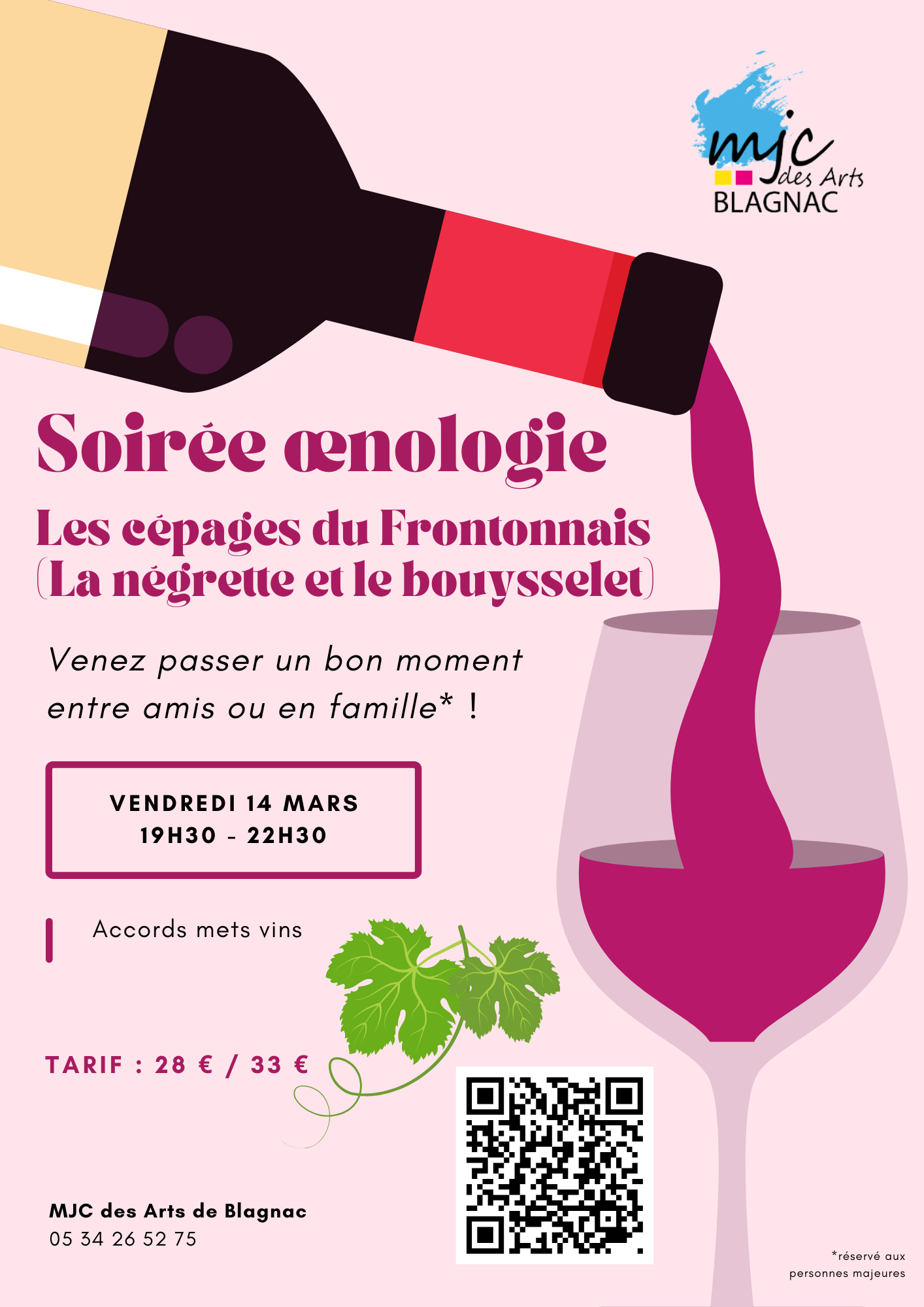 MJC des Arts de Blagnac | Soirée Œnologie - Les Cépages du Frontonnais ...